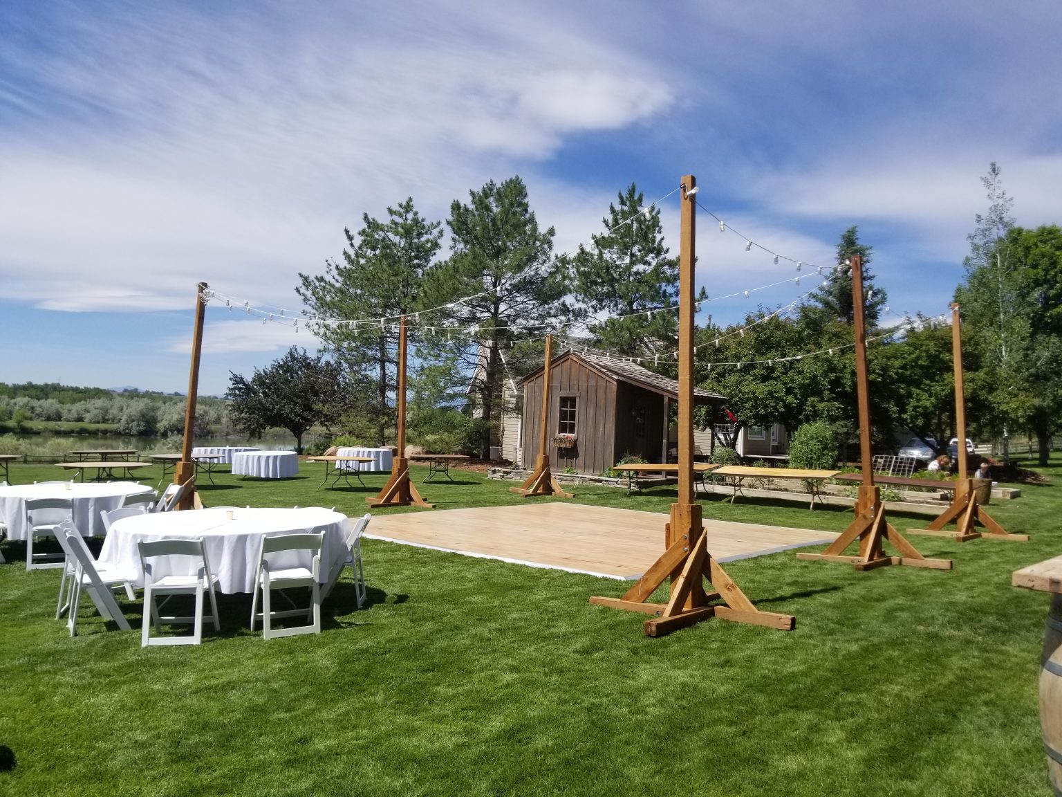 Free Standing Wooden Light Post - RC Events